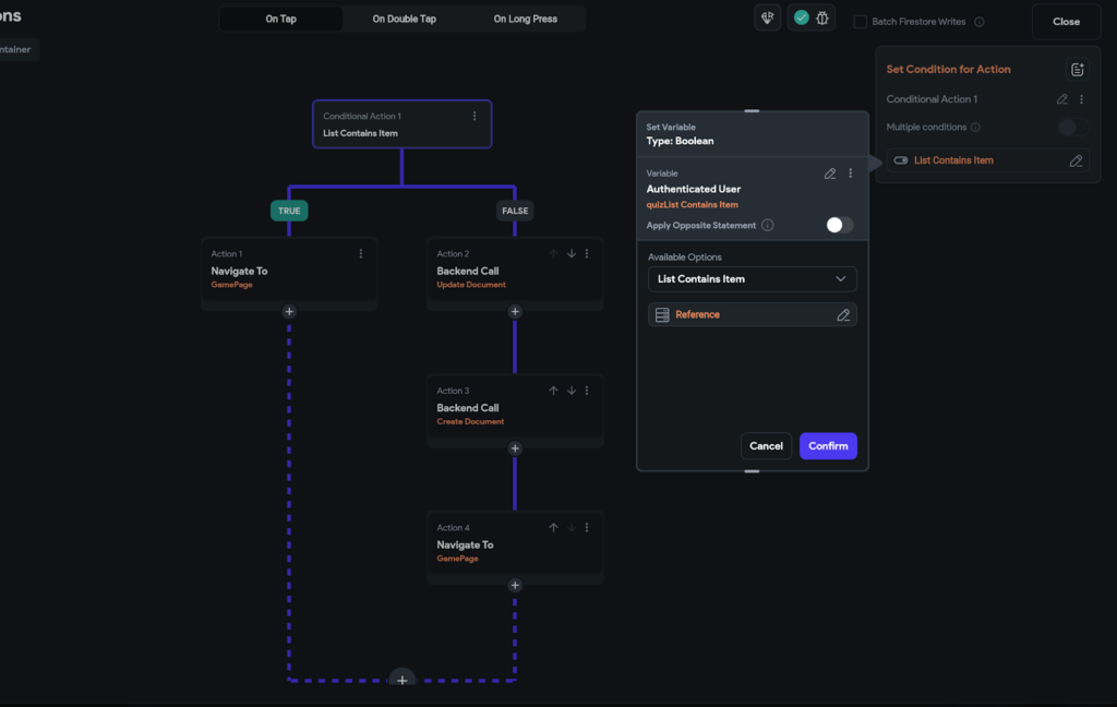 How to make flutterflow quiz app step by step